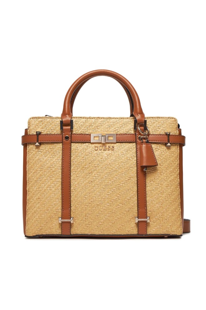 GUESS Beżowa torebka Emilee Luxury